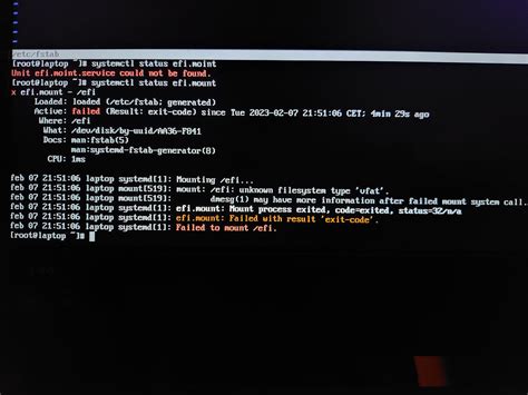 Failing To Boot After Update Cant Mount Efi Newbie Endeavouros