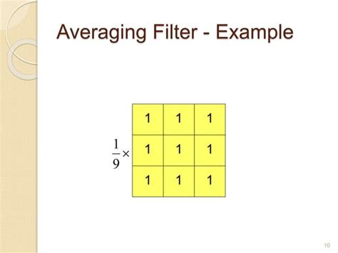 Smoothing Filters In Spatial Domain Pptx