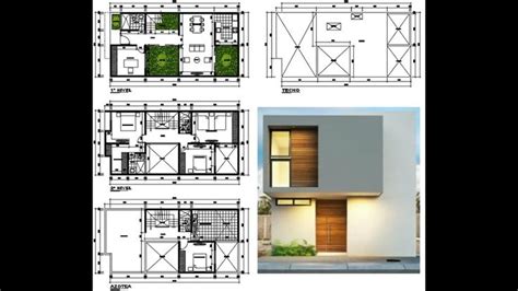 Casa 700 X 1400 Planos Arquitectónicos De Casas Autocad 7 X 14