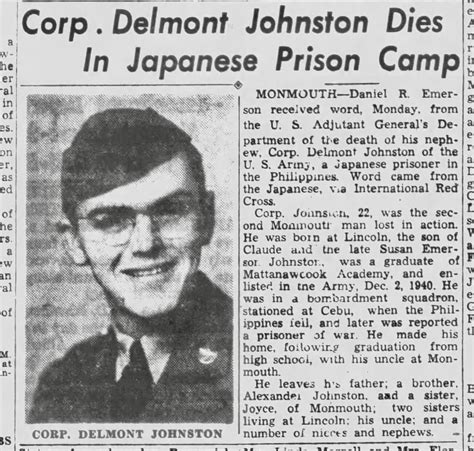 Soldier Accounted For From World War Ii Johnston D Defense Pow Mia Accounting Agency Id
