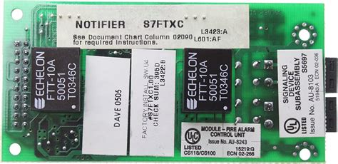 Notifier S7ftxc Smx Transceiver Unit Control Module Card Electronics