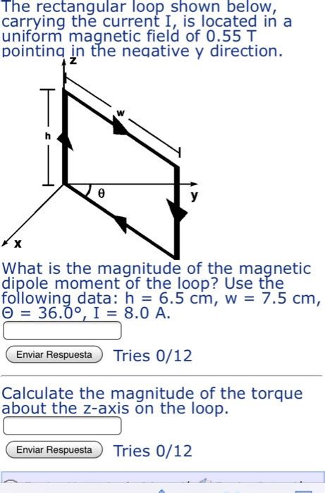 solved the rectangular loop shown below carrying the current