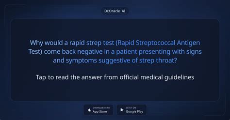 Why Would A Rapid Strep Test Rapid Streptococcal Antigen Test Come
