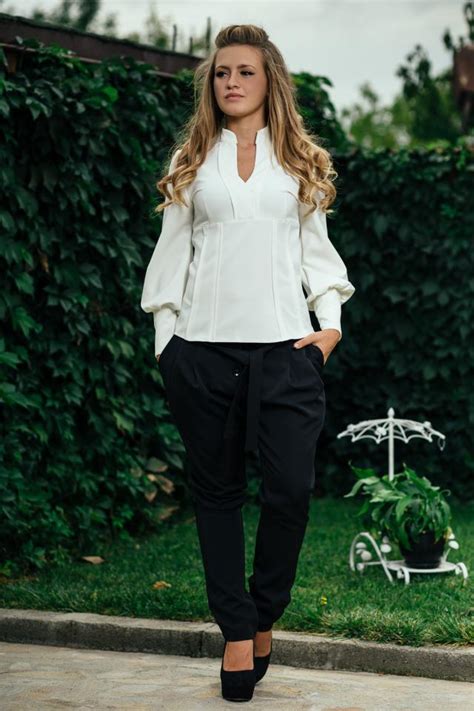 Дамска риза с дълъг ръкав със страничен скрит цип Avangard Дамски