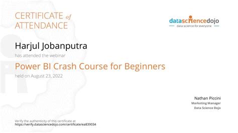 Harjul Jobanputra On Linkedin Harjul Jobanputras Certificate For Power Bi Crash Course For