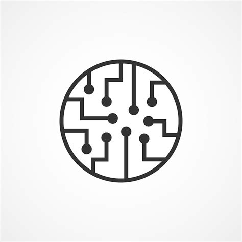 회로 기판 아이콘 프리미엄 벡터