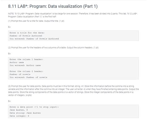 Solved 811 Lab Program Data Visualization Part 1 Note
