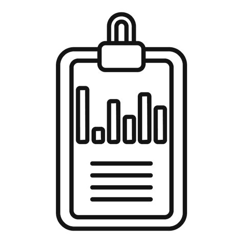 Premium Vector Business Clipboard Icon Outline Vector Market Target People Chart