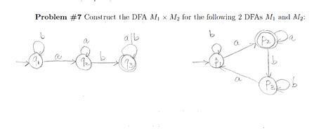 Solved Problem Construct The DFA M M For The Following Chegg Com