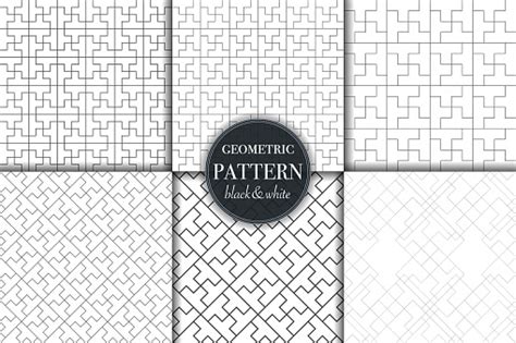 6 흑백 그레이 스케일 기하학적 패턴 배경의 집합입니다 추상 선 벽지 전단지 표지 배너 디자인 템플릿 미니멀 리스트 장식 패브릭 인쇄 텍스처배경에 대한 도트 트렌디 한