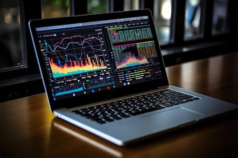 Premium AI Image Analyzing Insights Data Exploration On A Laptop