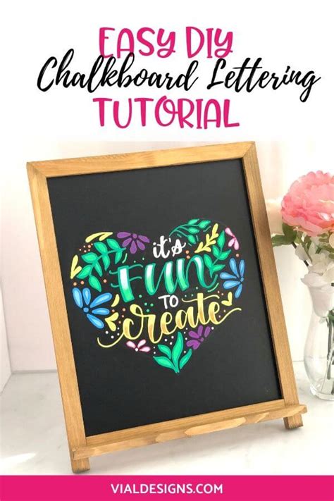 Easy Diy Chalkboard Lettering Sign Vial Designs