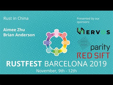 Rustfest Talk Rust In China From Rust Class Central