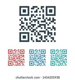 Qr Code Icon Illustration Square Codes Stock Vector Royalty Free Shutterstock