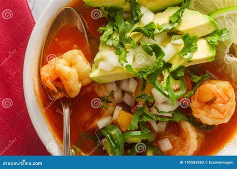 Caldo De Camaron Consome De Camarones Shrimp Cocktail With Lemon