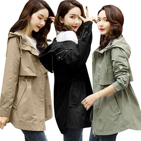 여성 봄 후드 야상 점퍼 잠바 여자 가을 빅사이즈 여성의류 바람막이 가디건 자켓 야상 사파리 티몬