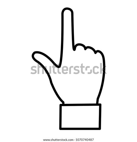 Line Index Finger Gesture Sign Stock Vector Royalty Free 1070740487 Shutterstock