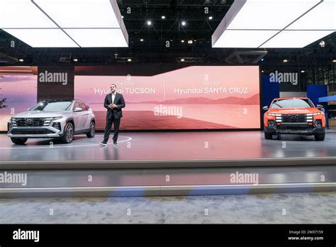 Randy Parker Ceo Hyundai North America Speaks During Presentation Of
