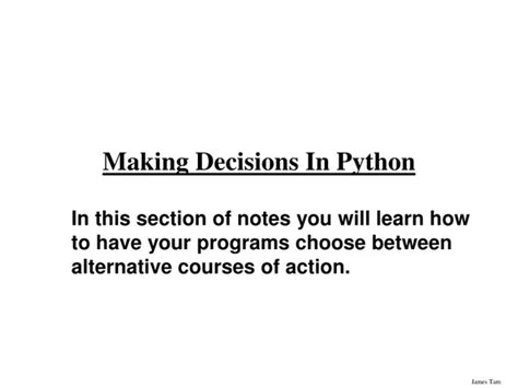 Ppt Learning Python Decision Making Concepts Powerpoint Presentation