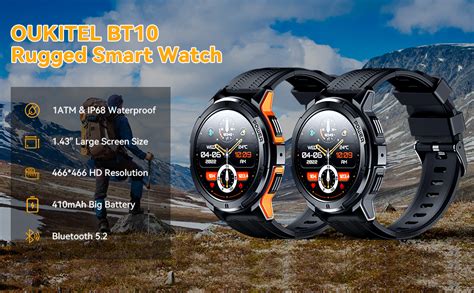 Amazon.com: OUKITEL Smart Watch for Men (Answer/Dial),1.43" Rugged ...