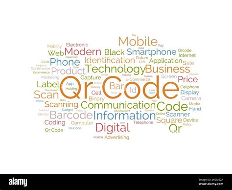 Qr Code Wordcloud Template Business Concept Vector Background Stock Vector Image And Art Alamy