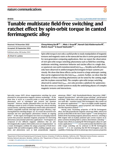 Pdf Tunable Multistate Field Free Switching And Ratchet Effect By