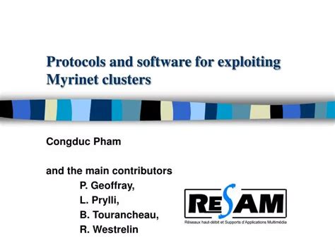ppt protocols and software for exploiting myrinet clusters powerpoint