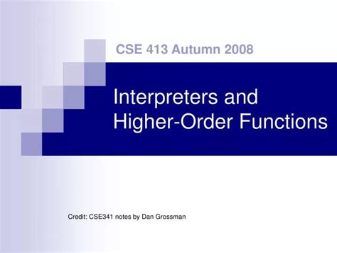 ppt interpreters and higher order functions powerpoint presentation