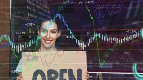 Animation Floating Mathematical Equations Diagrams Happy Caucasian Female Chef Holding — Stock