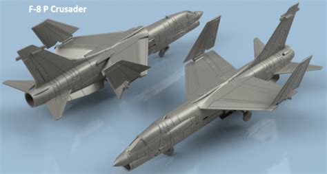 Vought F 8 P Marine Nationale Crusader Folded Wings With Weapon 5 Planes Larsenal 2 0 3d400114