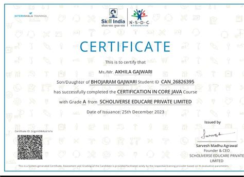 akhila gajwari on linkedin internshala javacertification corejava