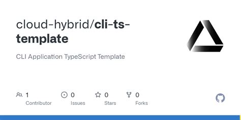github cloud hybrid cli ts template cli application typescript template