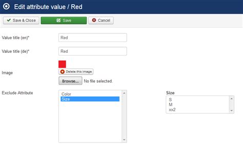 Exclude Attribute For Attribute Value
