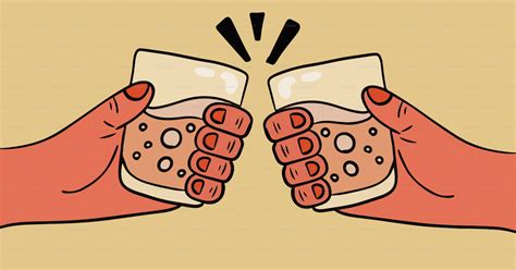 노란색 배경 위에 맥주 머그잔을 들고 있는 두 손 벡터 Unsplash의 파티 이미지