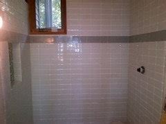 Staggered Vs Stacked Straight Tile In Small Bath