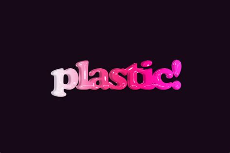 Plastic Text Effect Premium Free PSD Mockup Store