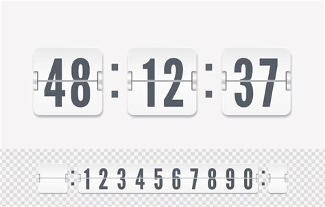 Premium Vector Vector Modern Ui Design Of Old Time Meter With Numbers White Scoreboard Number