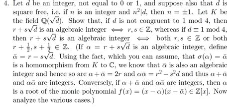 Let D Be An Integer Not Equal To Or And Chegg