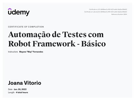 Udemycourses Robotframework Automationtesting Joana Vitório