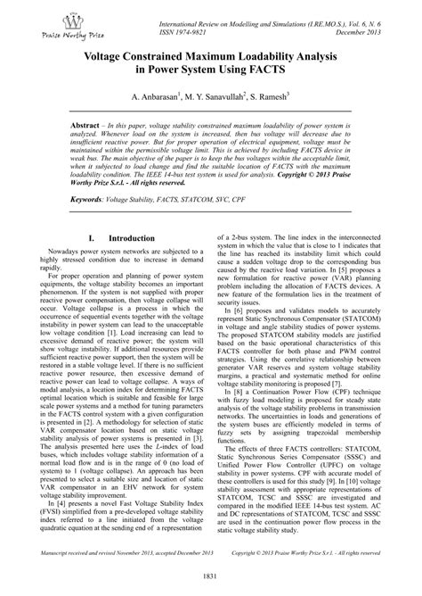 Pdf Voltage Constrained Maximum Loadability Analysis In Power System