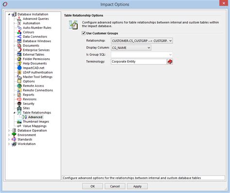 Table Relationships Advanced Impact Cad