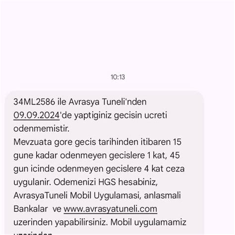 avrasya tüneli wrong message received Şikayetvar