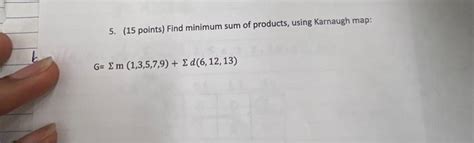 Solved Points Find Minimum Sum Of Products Using Chegg
