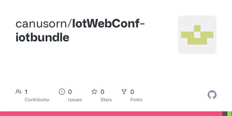 GitHub Canusorn IotWebConf Iotbundle
