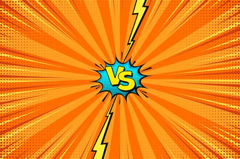 만화 배경 싸움 대 만화는 하프톤 요소와 다채로운 경쟁 포스터를 예약합니다 복고풍 팝 아트 스타일 벡터 일러스트레이션 대화 풍선 문자 기호에 대한 스톡 벡터 아트 및 기타