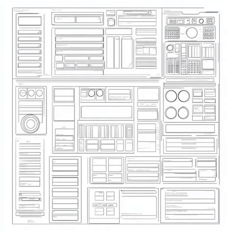 Form Wireframe With Input Fields Buttons And Layout Premium Ai