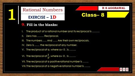 Math Class 8 Exercise 1d Qus 9 Rational Numbers Chapter 1