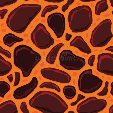 Cartoon Game Texture Lava Surface Seamless Pattern Game Asset Walls And Environment Background