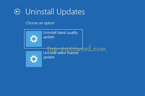 How To Uninstall Windows Updates When PC Wont Boot Password Recovery