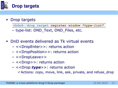 Ppt Tkdnd A Cross Platform Dragndrop Package Powerpoint